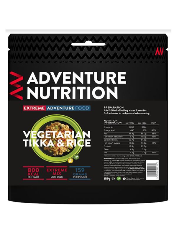 Extreme Adventure Food 800 Kcal Vegetarian Tikka & Rice